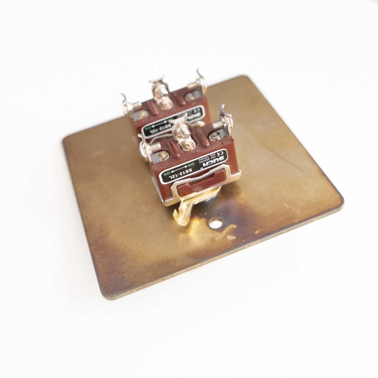 Retro Light Switch for UK/EU - Dimmer, Toggle, Socket - Aged Brass ...