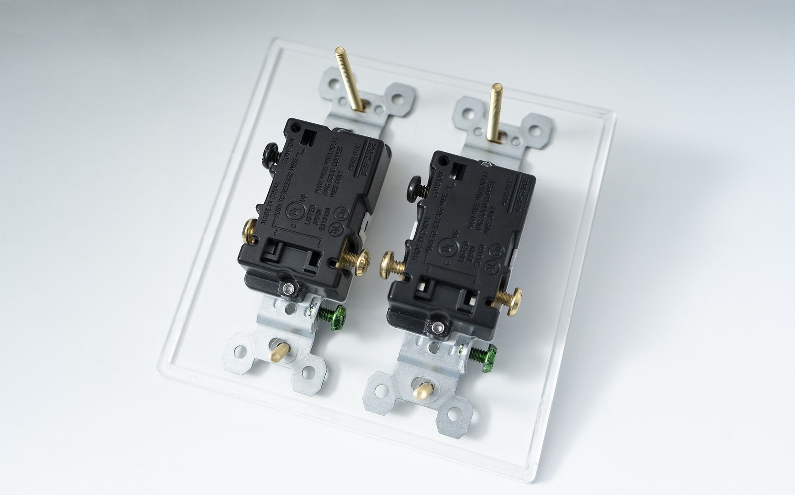 Elegant White Brass Switch Plates - Handcrafted Premium Dimmer, Outlet ...