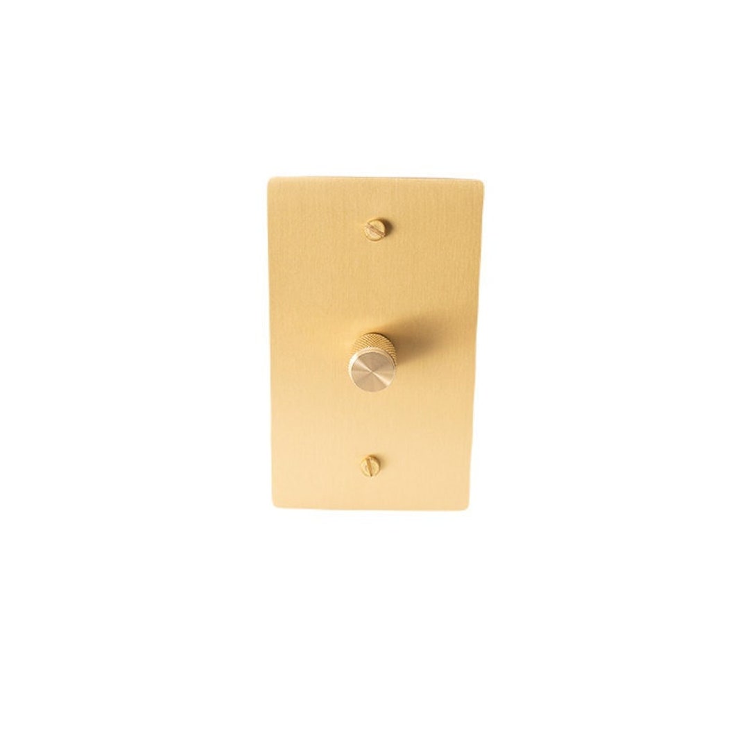 Dimmer Switch Plate - Gold Brass Finish - Single Pole / 3 Way - Etsy