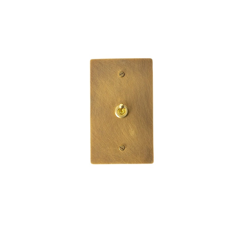Classic Retro Dimmer and Toggle Light Switches - Aged Brass Finish - Etsy