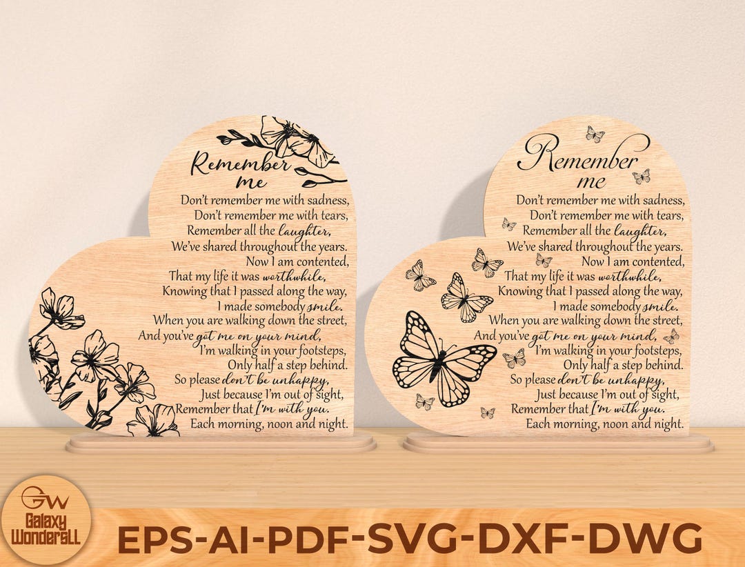 Memorial Heart Butterfly SVG, Memorial Quotes Svg, in Loving Memory Svg ...