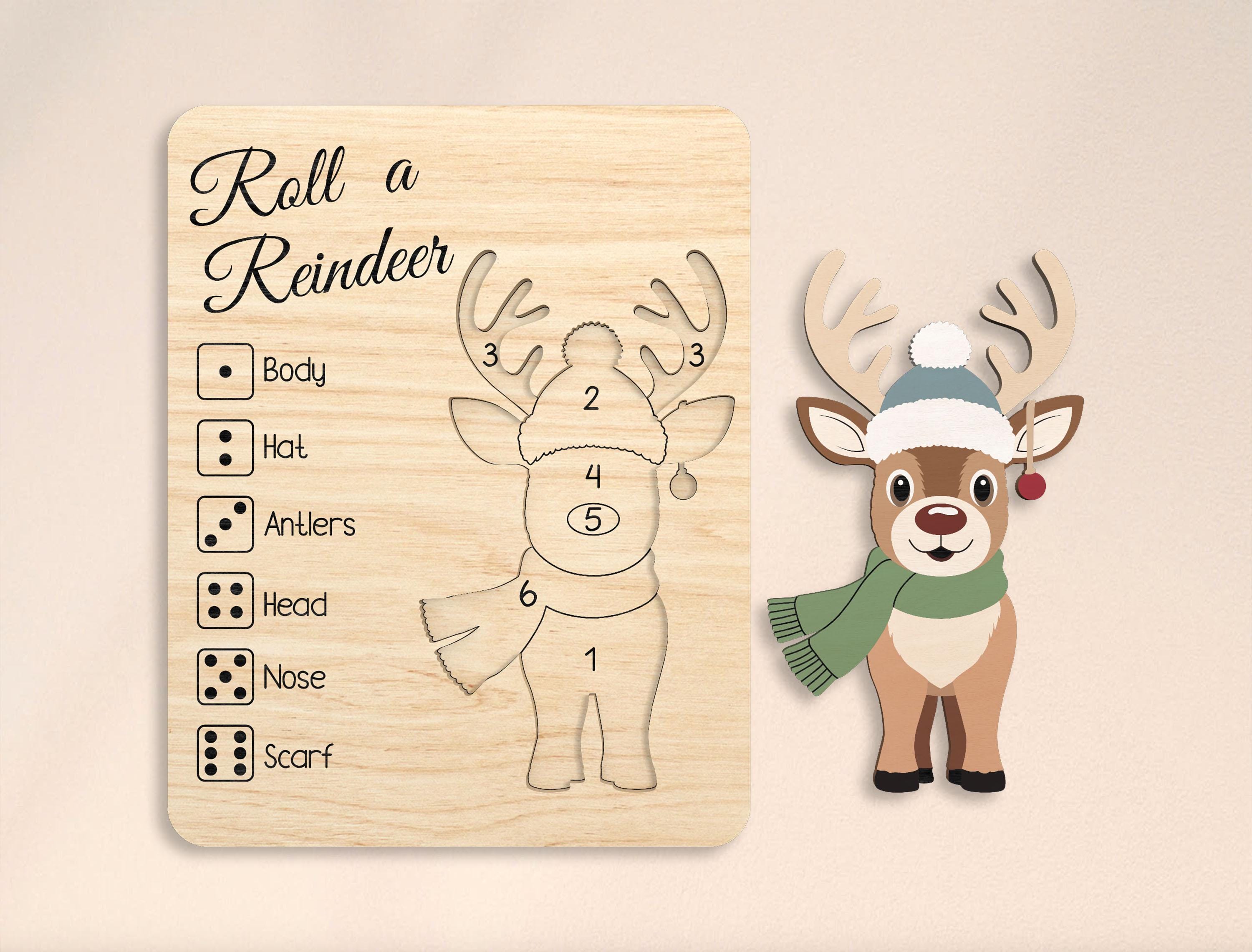 Christmas Roll a Game SVG Bundle: Holiday Kids Activity (digital File ...