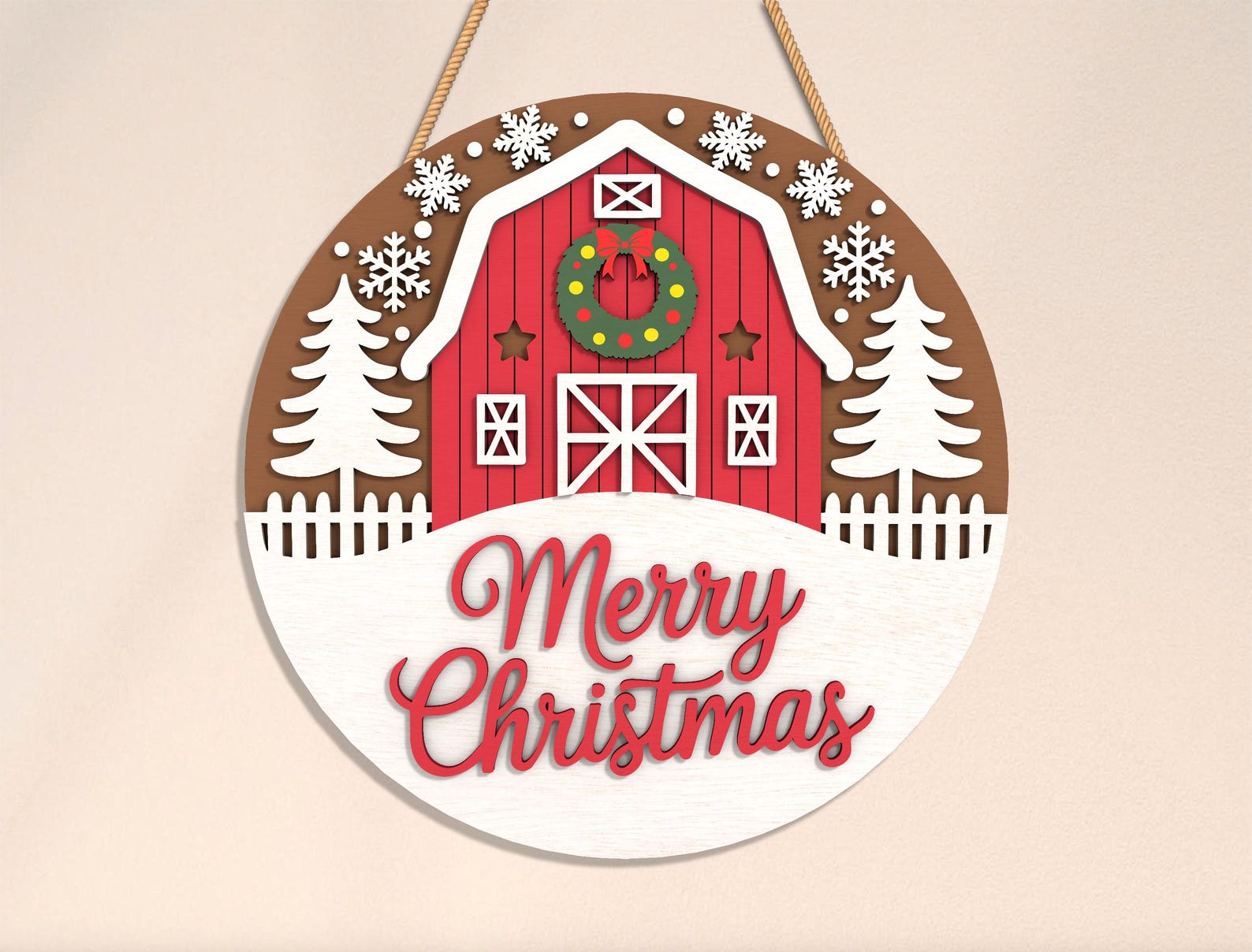 Christmas Wood Sign SVG Bundle: Holiday Door Hanger, Glowforge & Cricut ...
