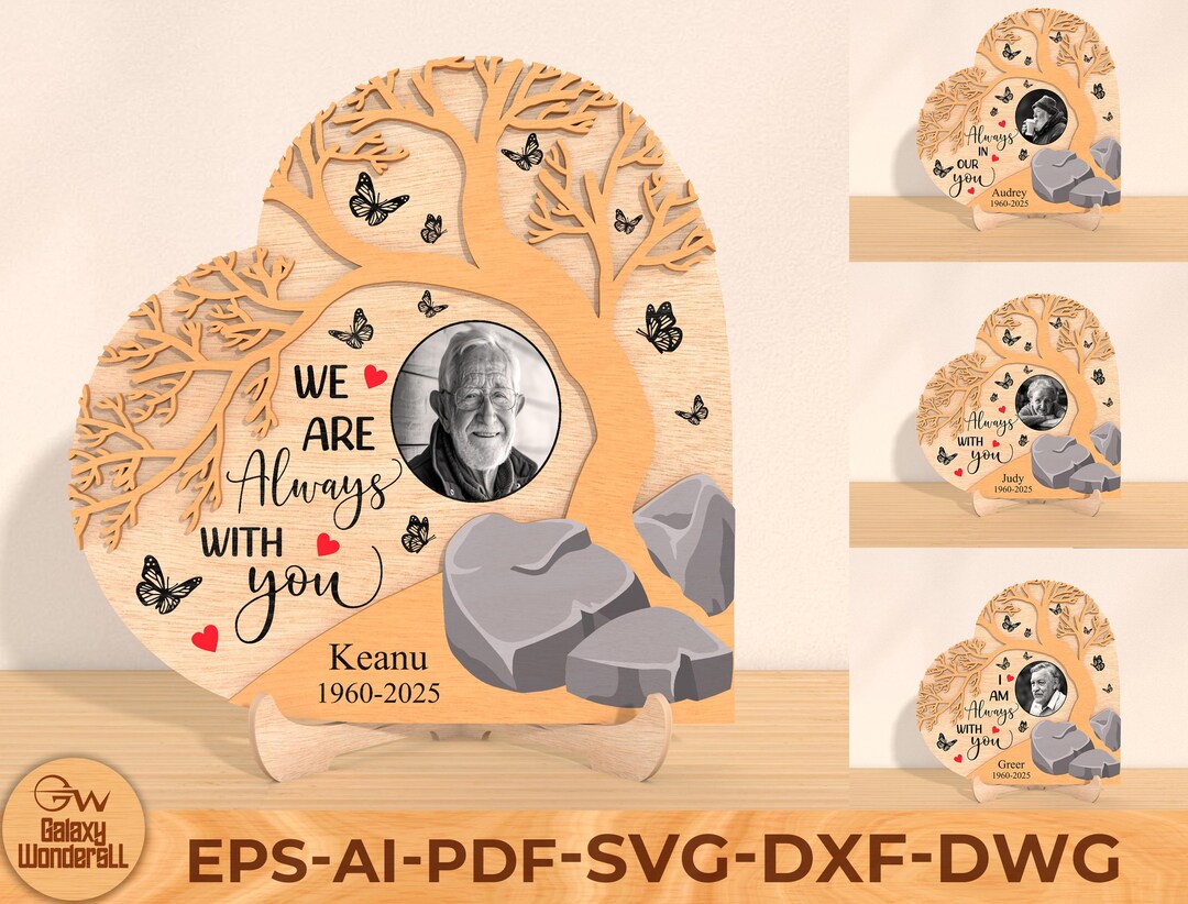 Personalized Butterfly Heart Memorial Svg Family Tree (digital File) - Etsy