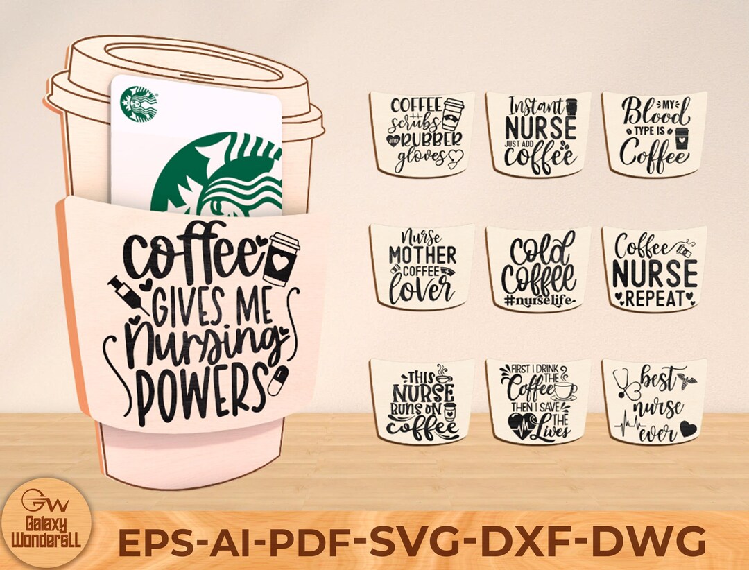 Nurse Gift Card Holders Bundle, Gift Card Holder Laser Cut, Nurse Card ...