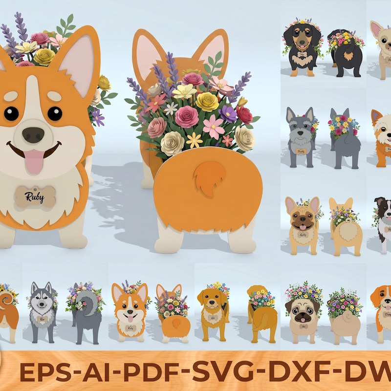 Dog Planter - Etsy
