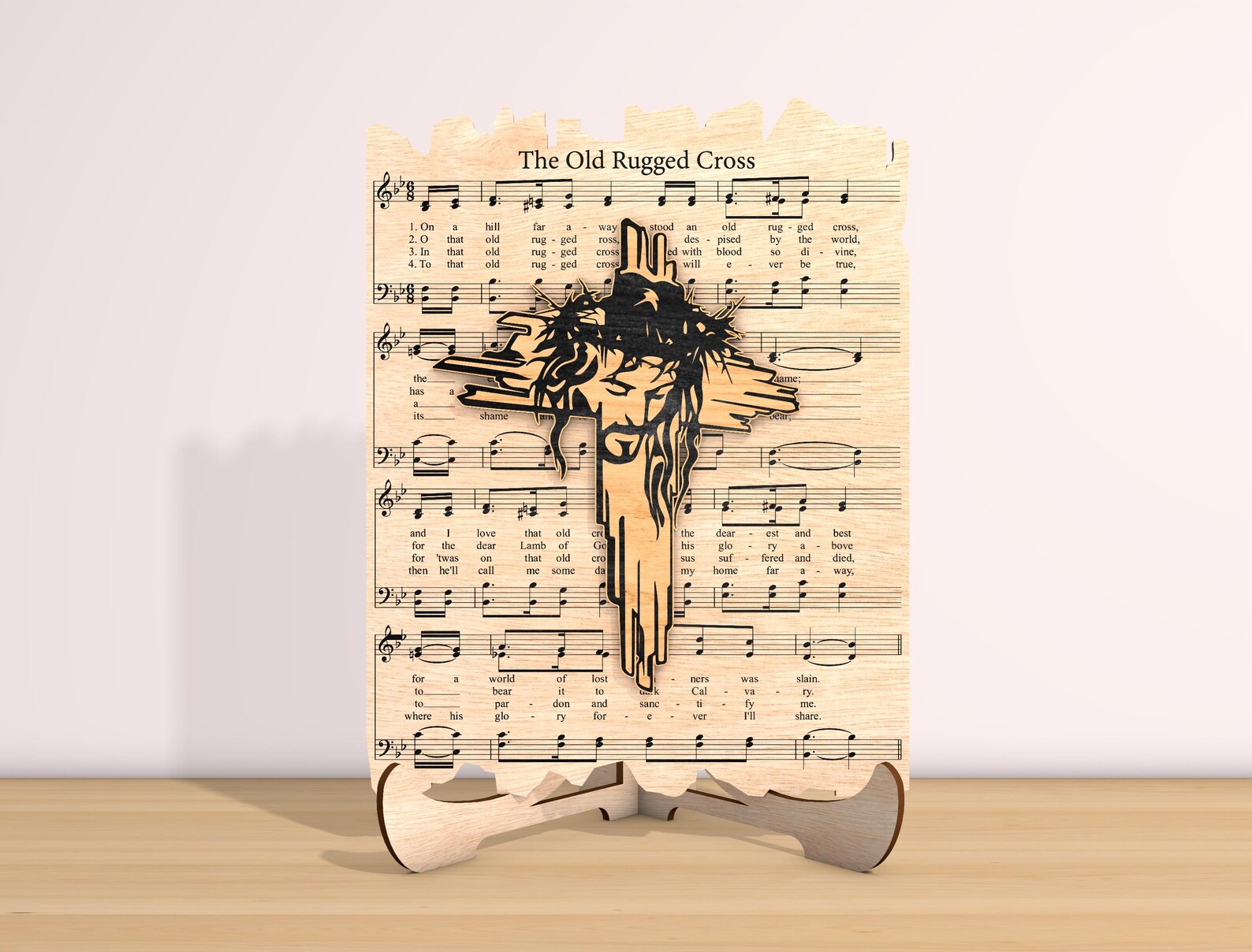 Old Rugged Cross SVG: Laser Cut Christian File, Wooden Decor - Etsy