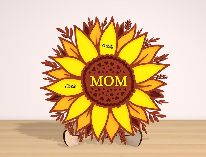 Personalized Sunflower Sign SVG: Grandma Gift, Laser Cut File - Etsy