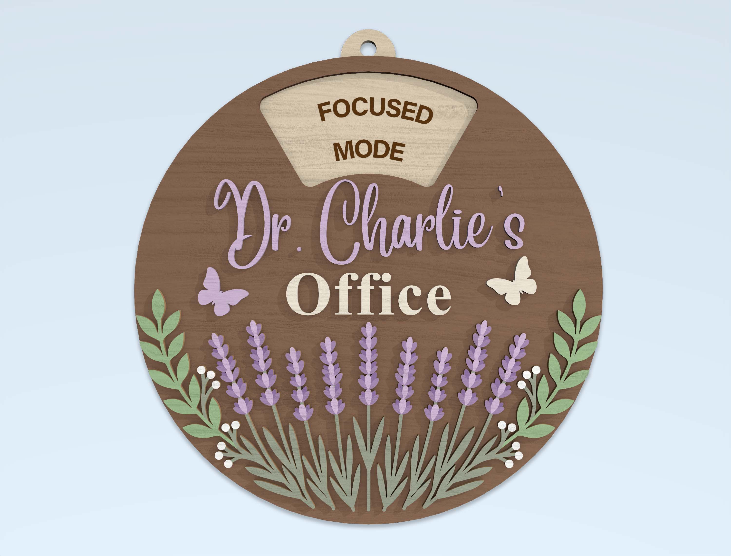 Personalized Office Status Spinner SVG, Custom Door Sign Laser Cut File ...