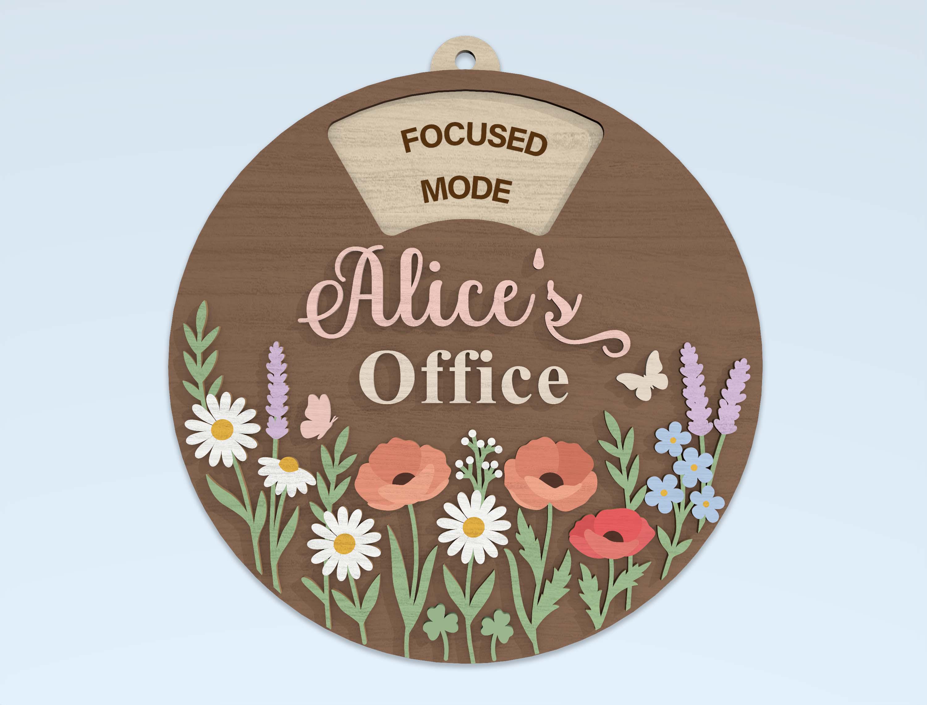 Personalized Office Status Spinner SVG, Custom Door Sign Laser Cut File ...