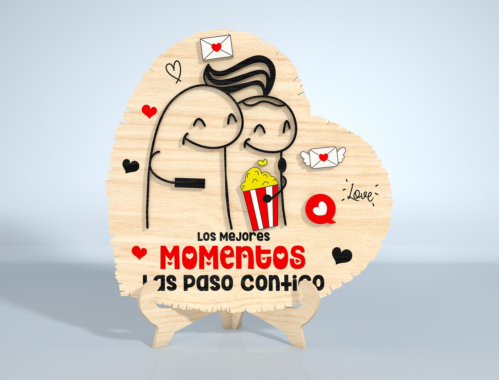 Contigo Hasta el Fin del Mundo, Lindo Soporte de Corazón de Amor ...