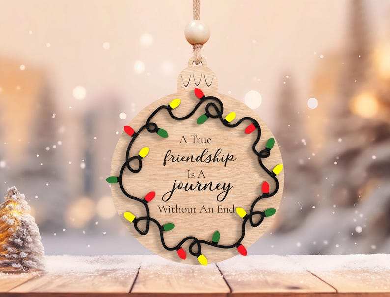 Friendship Christmas Ornament SVG: Laser Cut Bauble File (digital ...