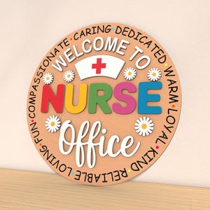 Door Sign for Nurse, School Nurse Unique Gift, School Nurse Door Hanger ...