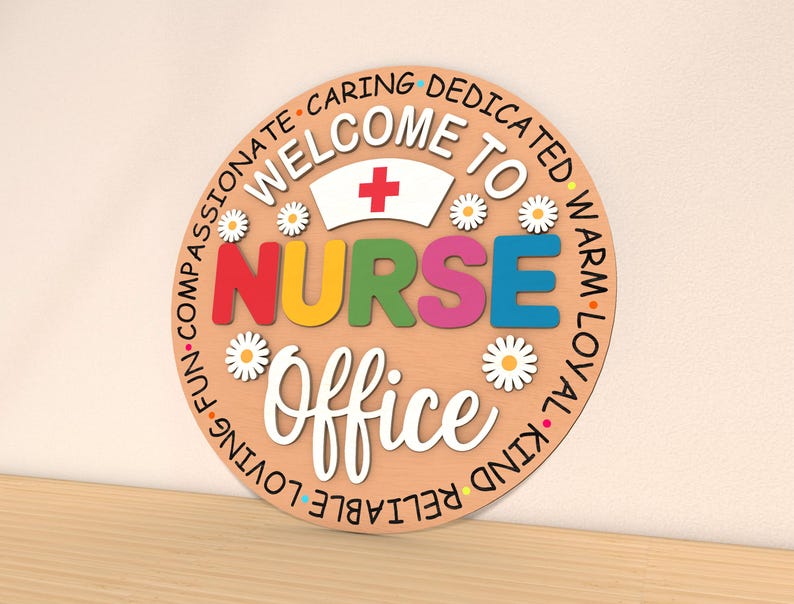 Door Sign for Nurse, School Nurse Unique Gift, School Nurse Door Hanger ...