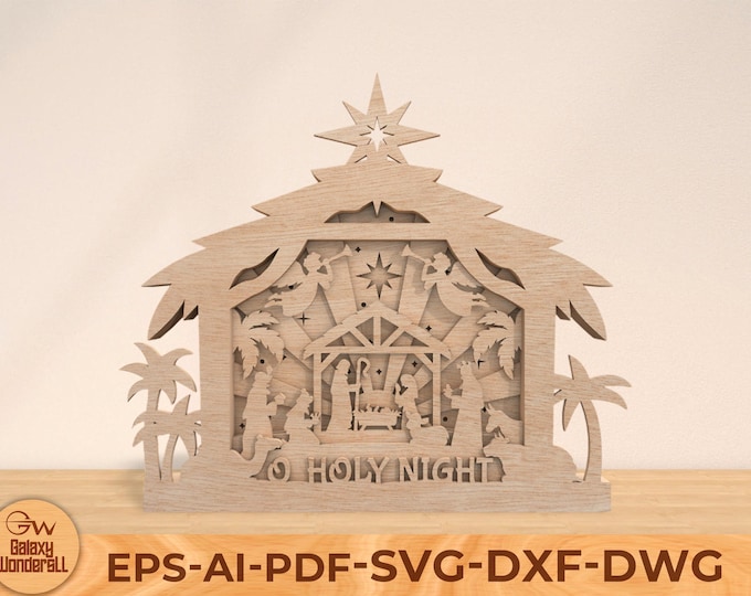 Multilayer Christmas Nativity Scene Svg, Bundle Nativity Multilayers ...