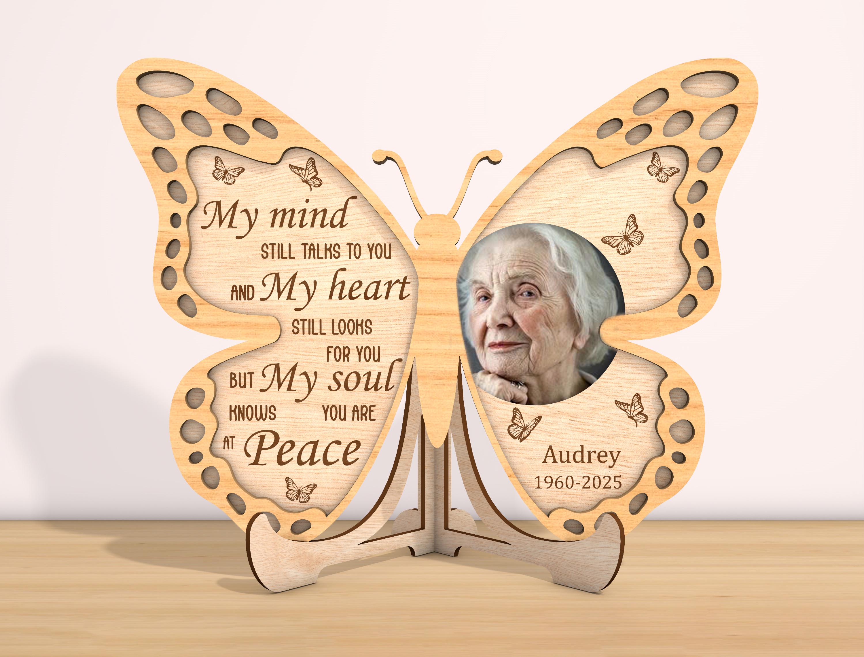 Butterfly Memorial Sign Svg, Memorial Ornament Svg, Loss of Loved One ...
