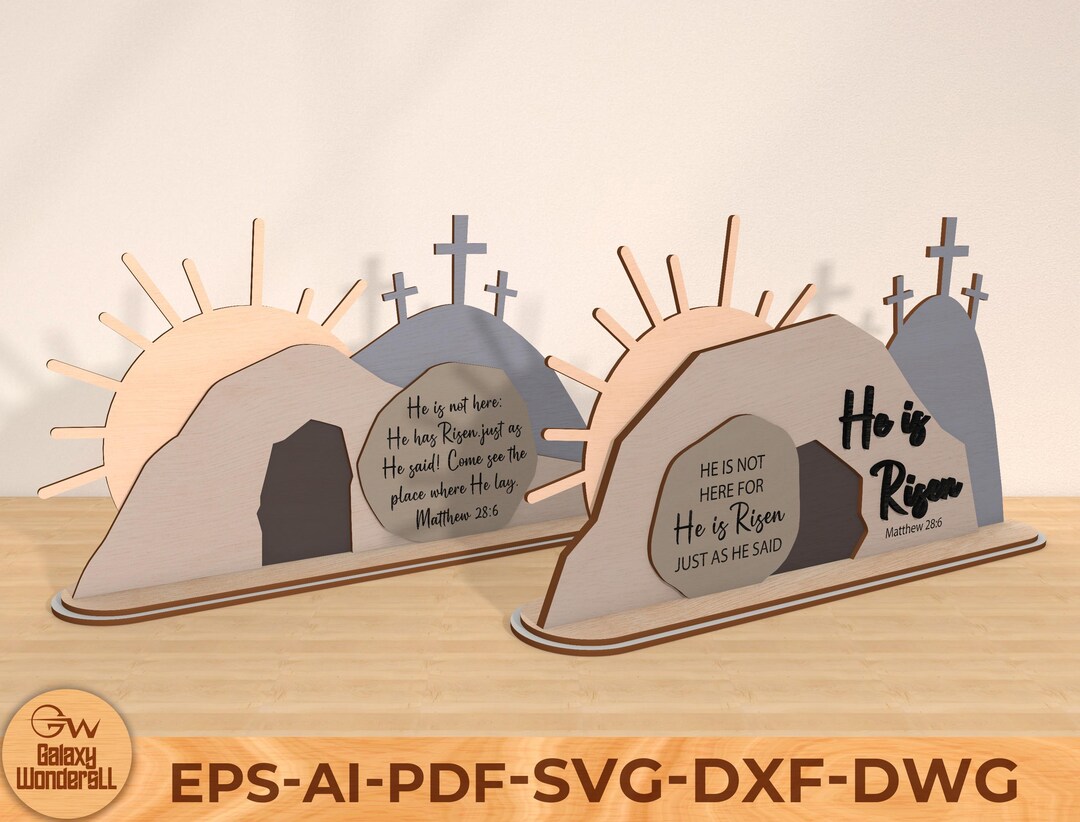 Empty Tomb Scene SVG: Resurrection Christian Decor (digital File) - Etsy