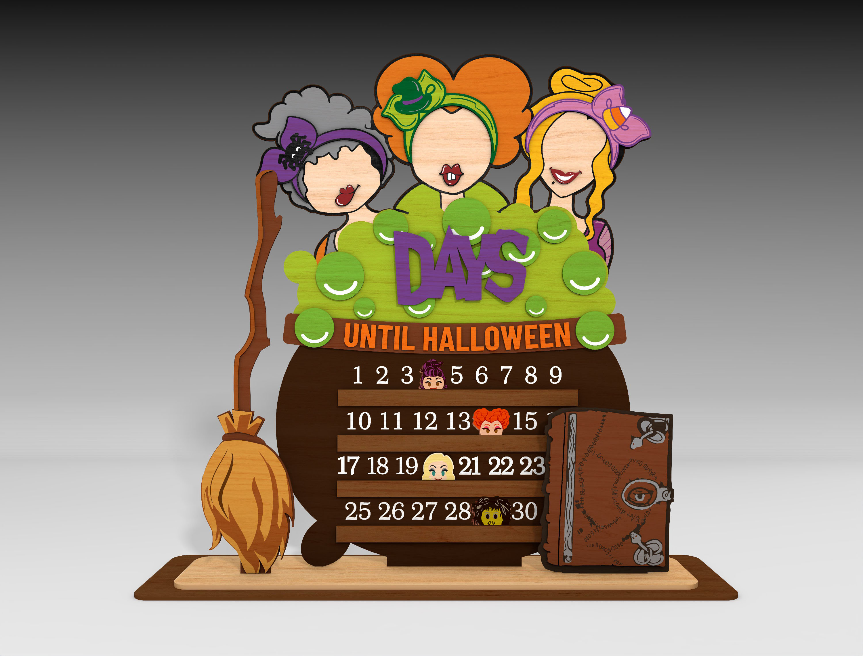 Days Until Halloween Svg, Halloween Countdown Standing Decor Svg ...