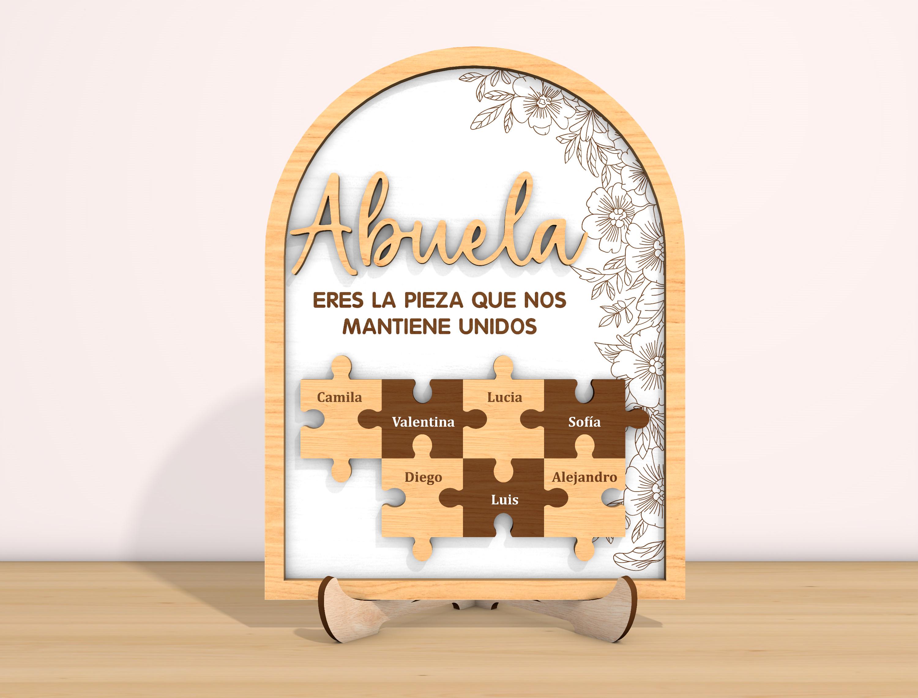Cartel Puzzle Personalizado SVG ,“eres La Pieza Que Nos Mantiene Unidos ...