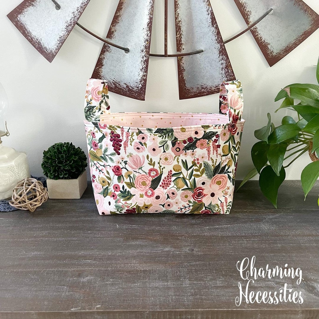 Yarn Storage Basket, Rifle Paper Co Garden Party Pink, Gifts for ...