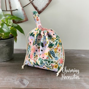 Knitting Project Bag, Rifle Paper Co Orchard Garden Party Ivory ...