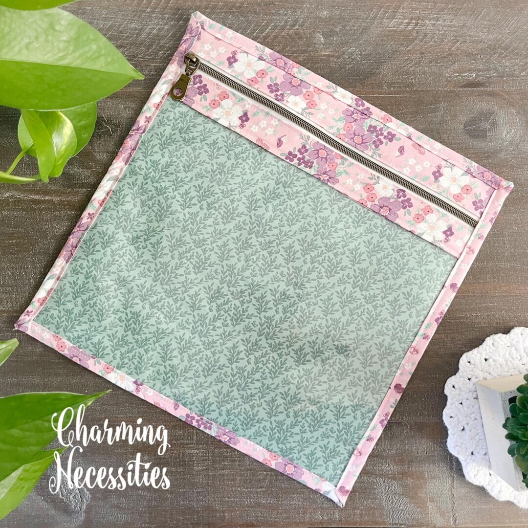 Cross Stitch Embroidery Needlework Project Bag, Floral & Butterflies ...