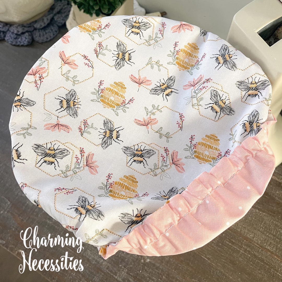 Honey Bee Beehive Reusable Fabric Bowl Covers, Kitchenaid Mixer & Bread ...