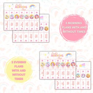 Unicorn Morning & Evening Routine Flip Chart - Kids Editable Printable ...