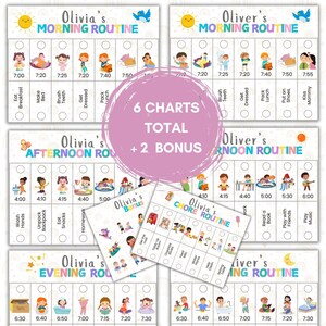 Morning & Evening Routine Flip Chart - Kids Editable Printable Routine ...