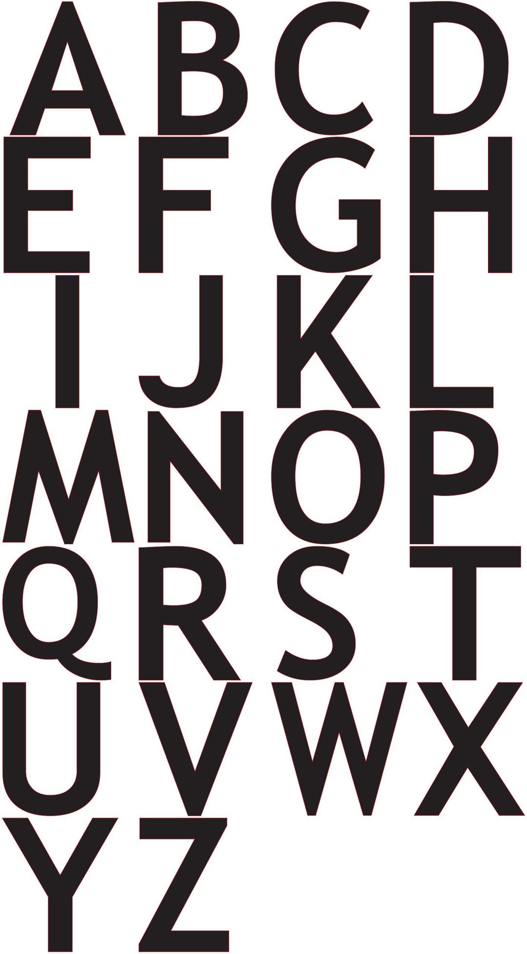 Laser Cut Alphabet Black, Caps Only - Etsy