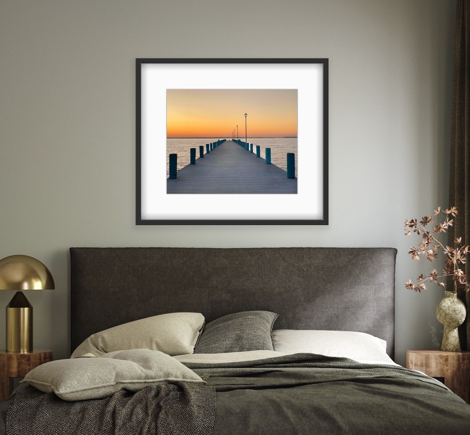 Seaside Park Dock at Sunset – Striking Orange and Yellow Sky – Jersey ...