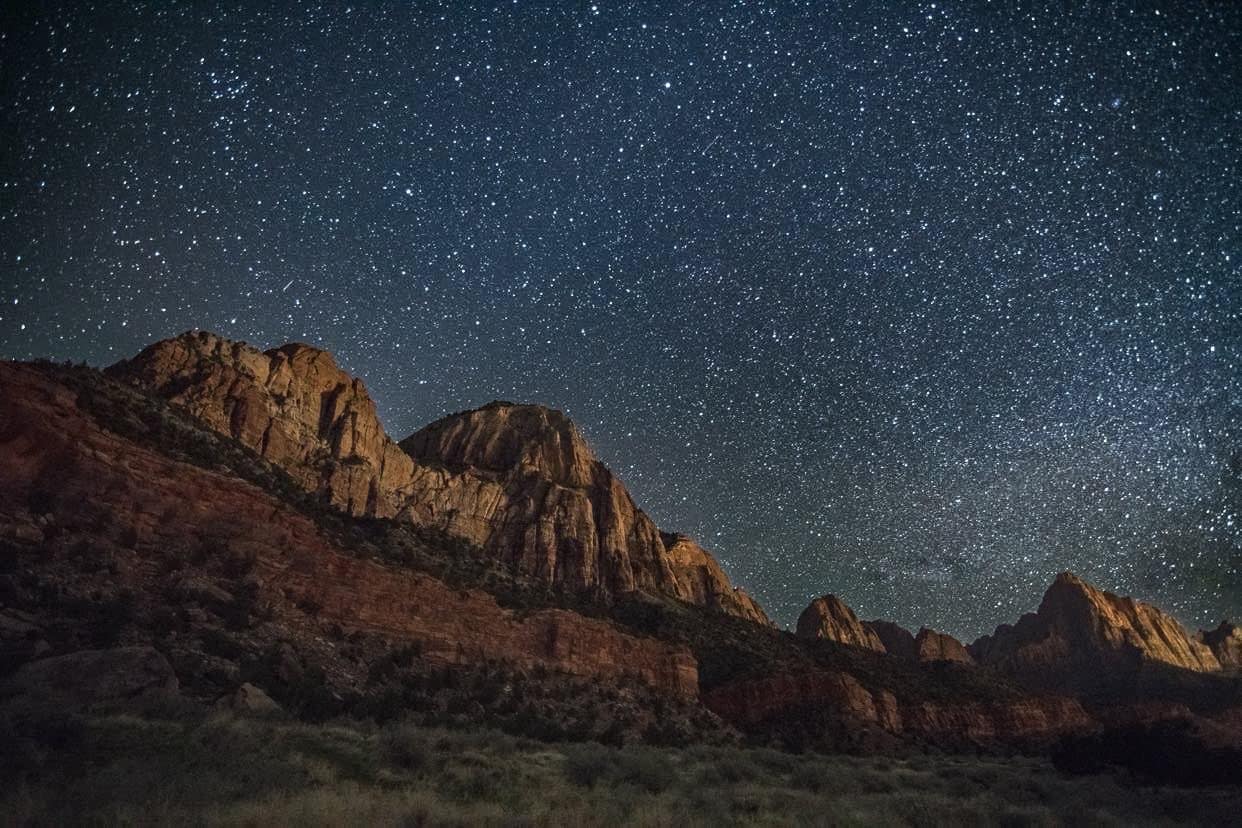 Zion National Park at Night - Etsy