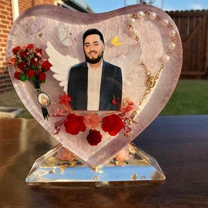 Resin Memorial Heart Keepsake - Etsy