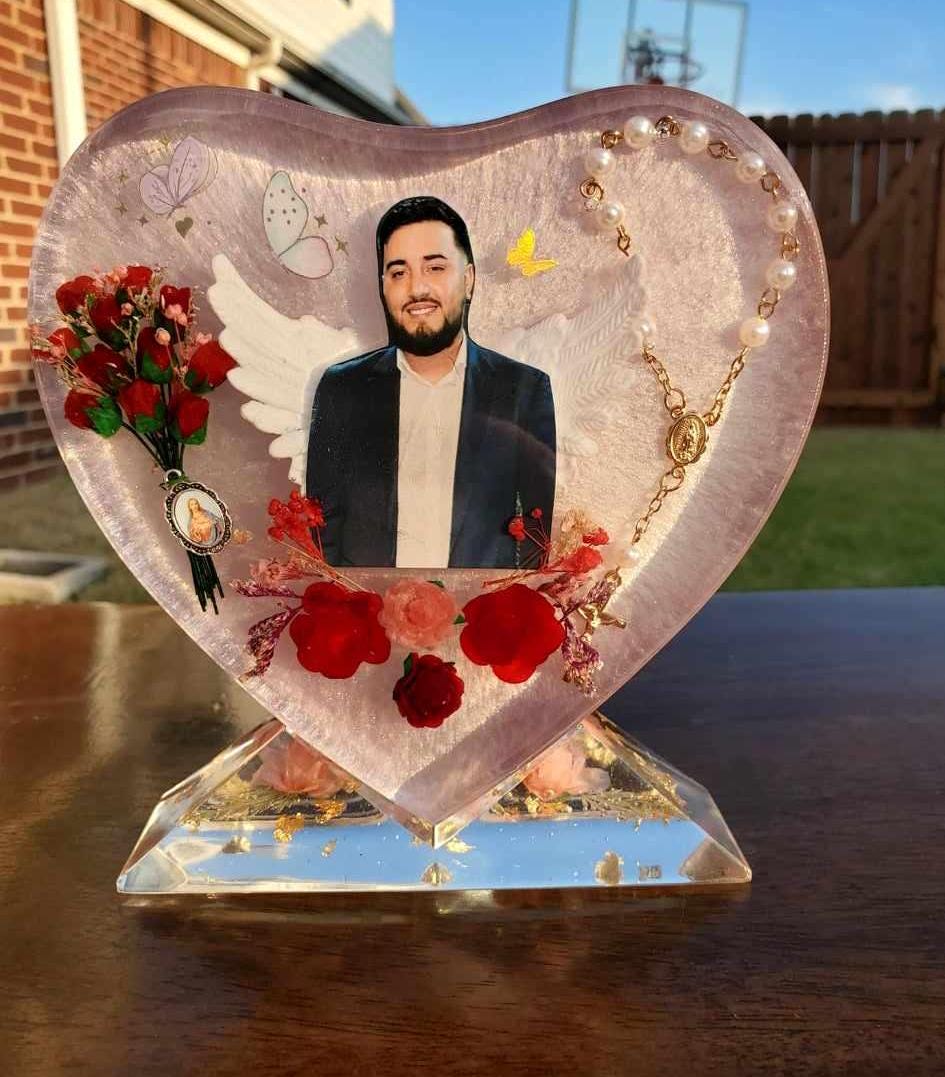 Resin Memorial Heart Keepsake - Etsy