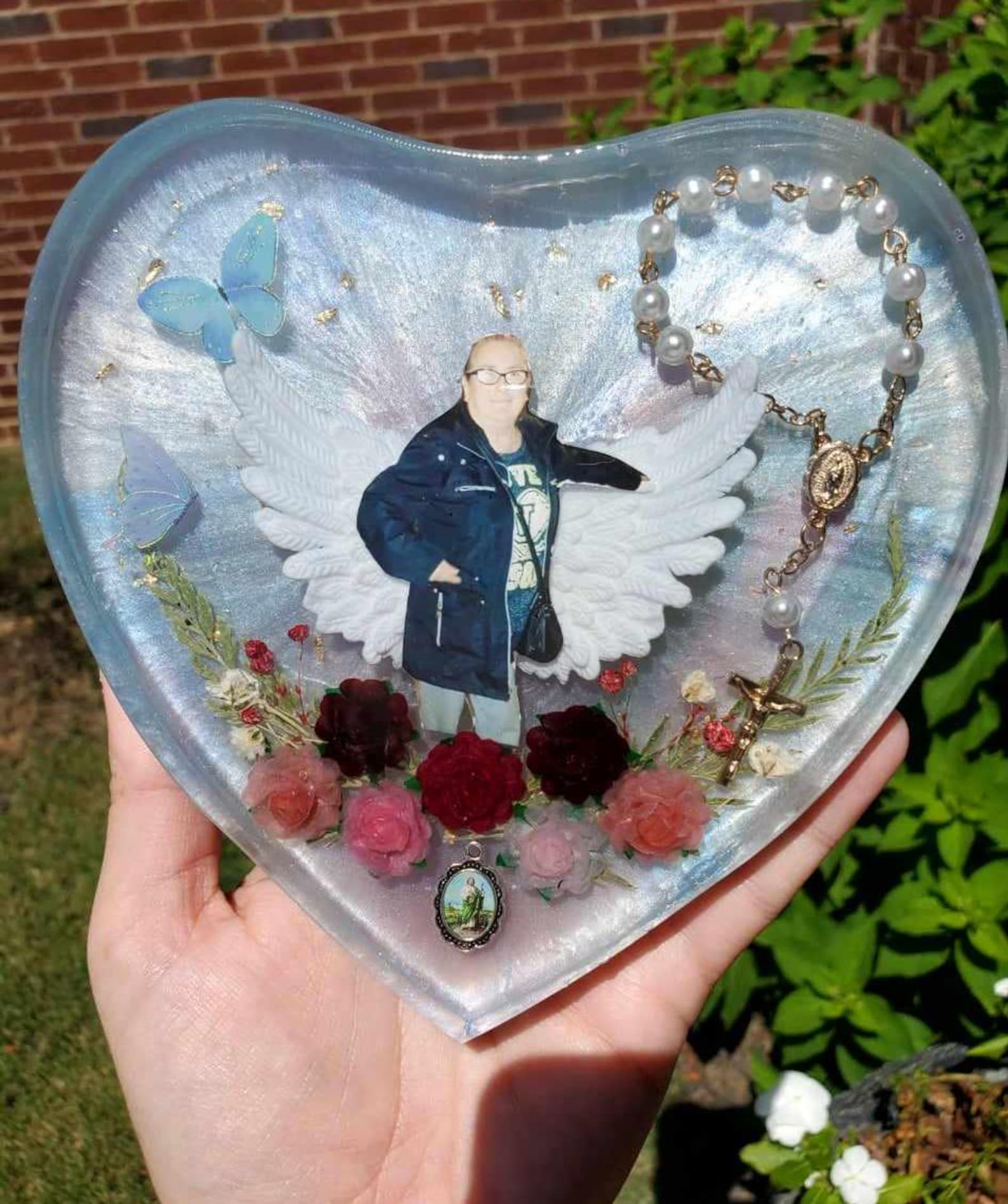 Resin Memorial Heart Keepsake - Etsy