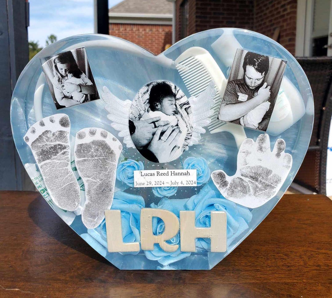 Resin Memorial Keepsake Heart - Etsy