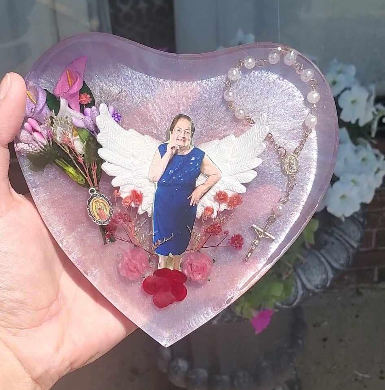 Resin Memorial Heart Keepsake - Etsy