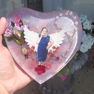 Resin Memorial Heart Keepsake - Etsy