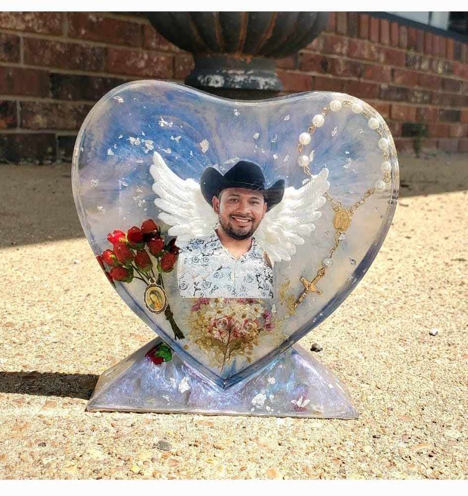 Resin Memorial Heart Keepsake - Etsy