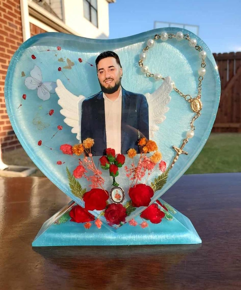 Resin Memorial Heart Keepsake - Etsy