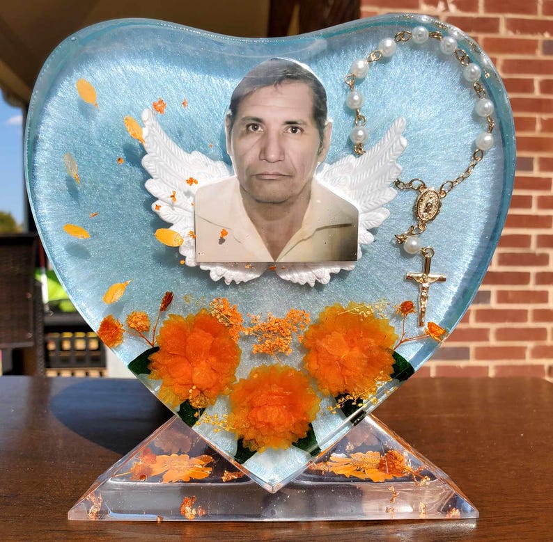 Resin Memorial Heart Keepsake - Etsy