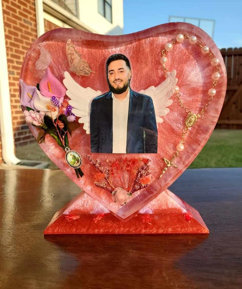 Resin Memorial Heart Keepsake - Etsy