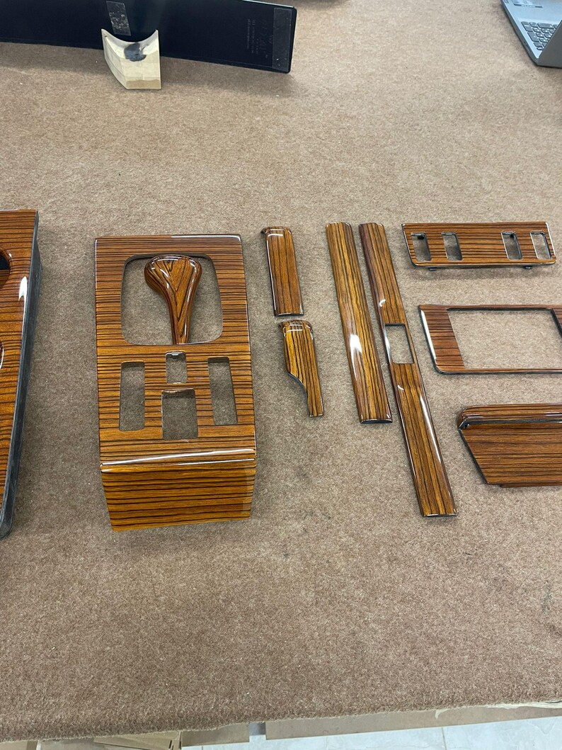 Mercedes W123 Wood Trim Set Dashboard C123 Zebrano With Cup Holder - Etsy
