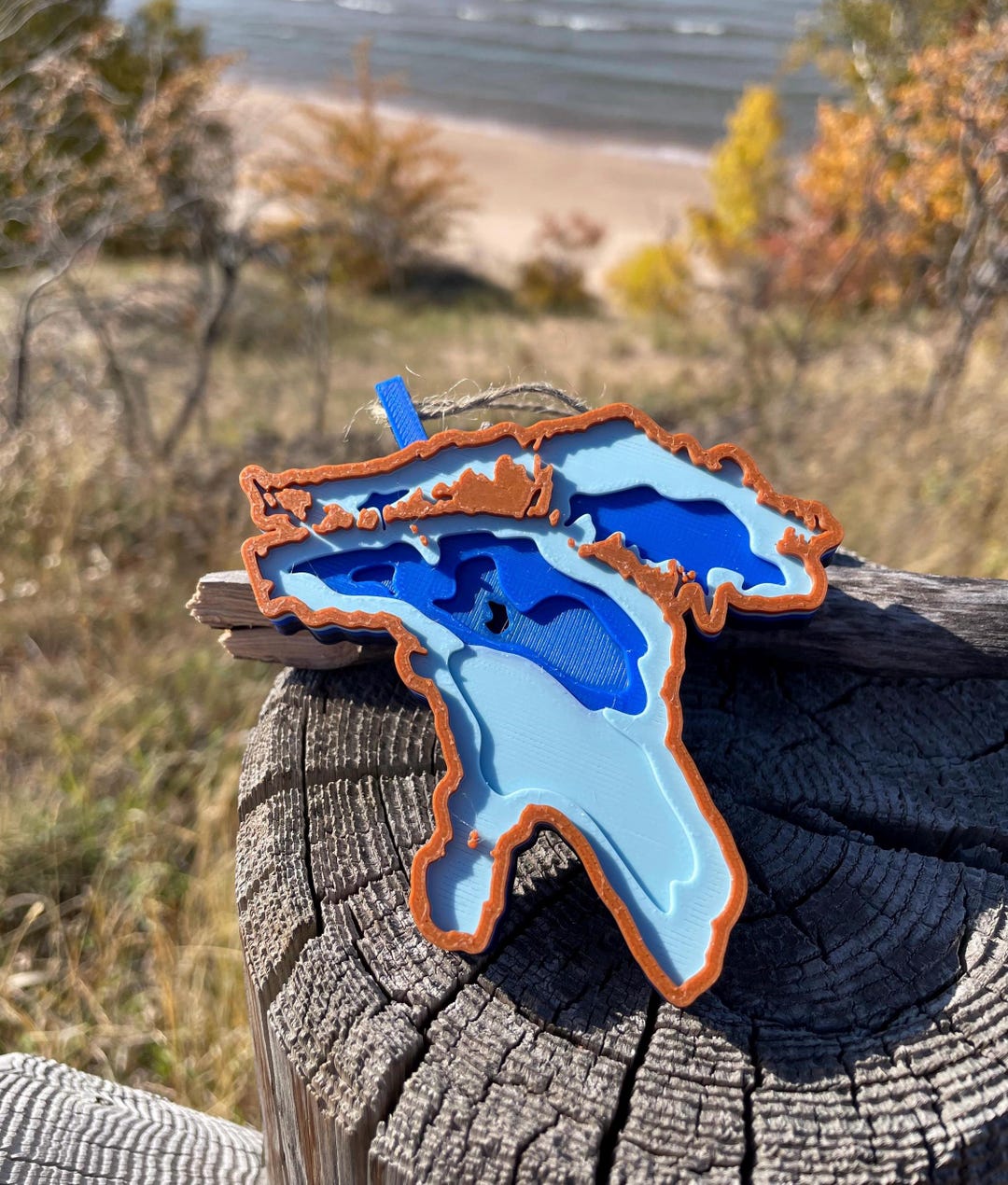 Lake Huron Depth Map Ornament - Etsy
