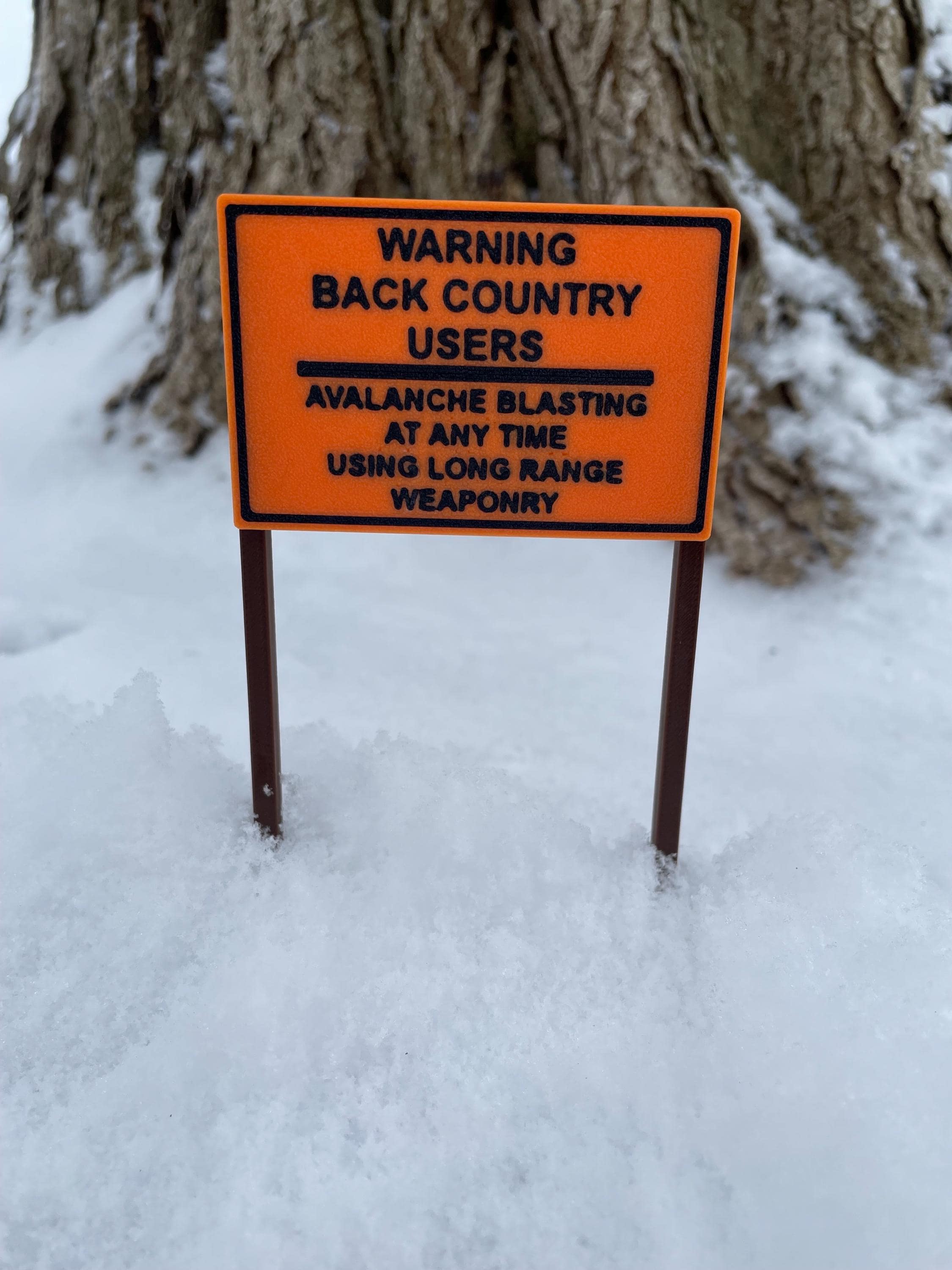 Mini Backcountry Avalanche Warning Sign - Etsy