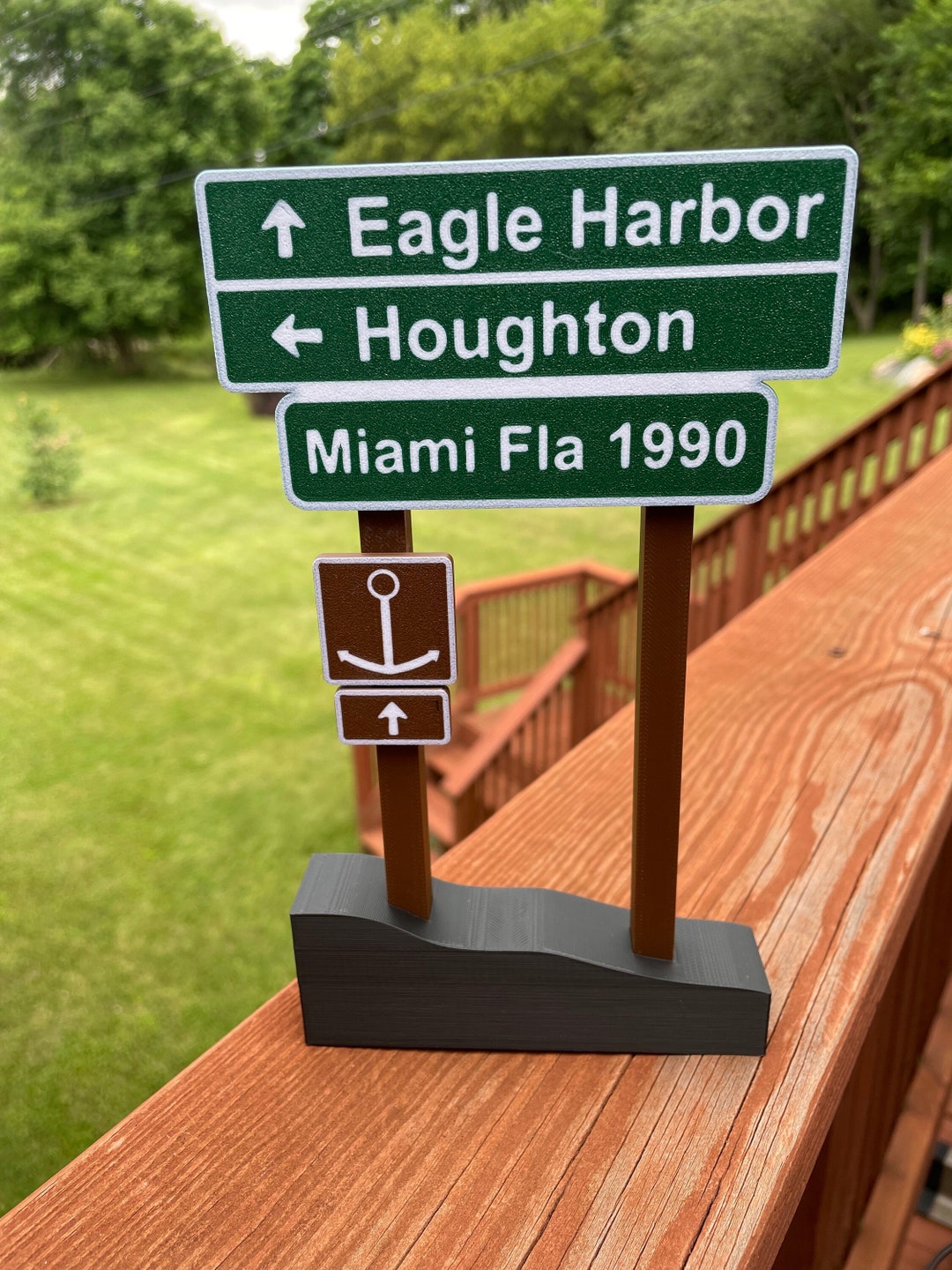 Mini Copper Harbor Road Sign - 3D Print - Etsy