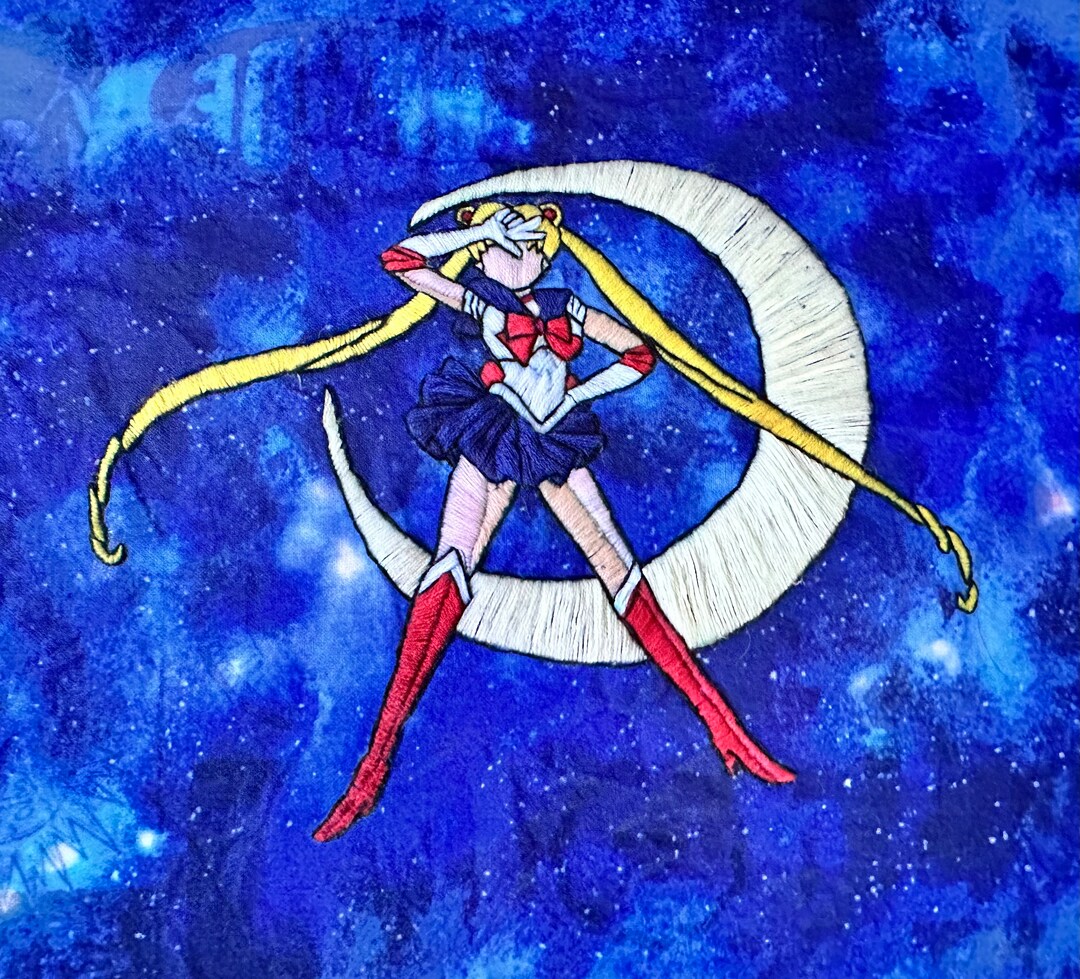 Sailor Moon Hand Embroidered Cloth for Frame - Etsy