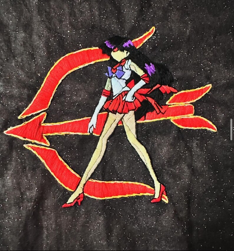 Sailor Moon Hand Embroidered Cloth for Frame - Etsy