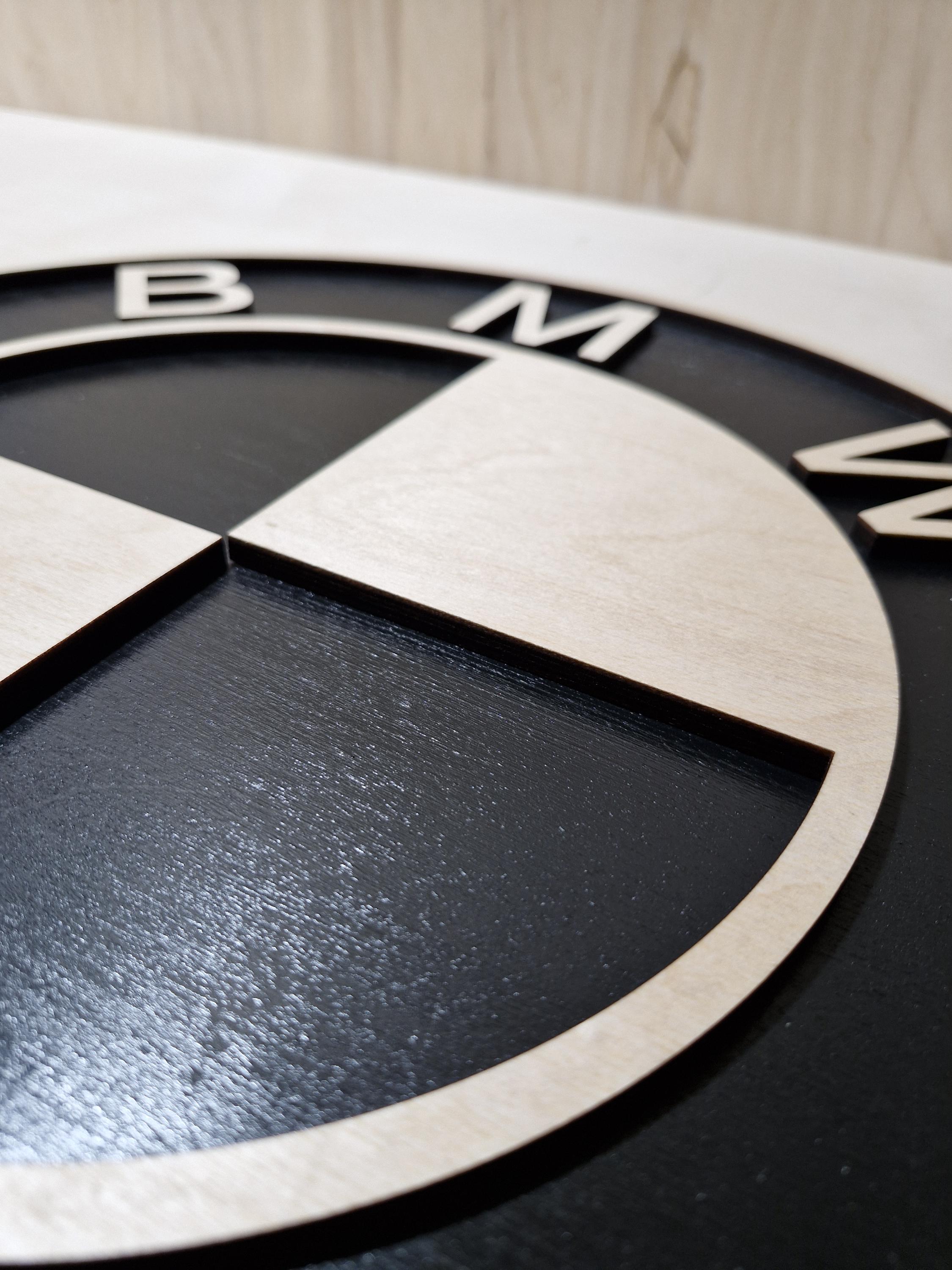 Wooden 3D BMW Logo - Etsy UK