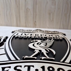 Wooden 3D Club Logo Liverpool FC - Etsy UK